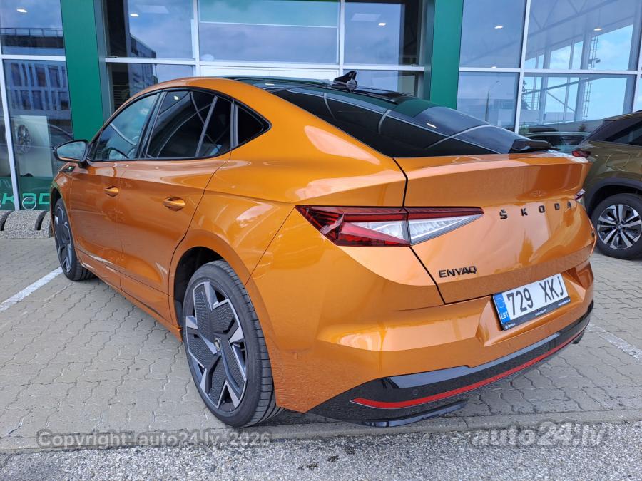 Oranžs Skoda Enyaq 2023 Tartu, ar dzinēja tilpumu 0.00 L un nobraukumu 20 tūkst. km par 41999 €, foto 3 vietnē AUTOMOTO.COM.LV