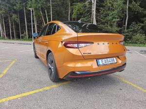Oranžs Skoda Enyaq 2023 Klaipėda, ar dzinēja tilpumu 0.00 L un nobraukumu 125 tūkst. km par 38800 €, foto 7 vietnē AUTOMOTO.COM.LV