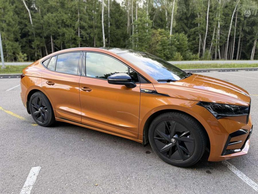 Oranžs Skoda Enyaq 2023 Klaipėda, ar dzinēja tilpumu 0.00 L un nobraukumu 125 tūkst. km par 38800 €, foto 9 vietnē AUTOMOTO.COM.LV