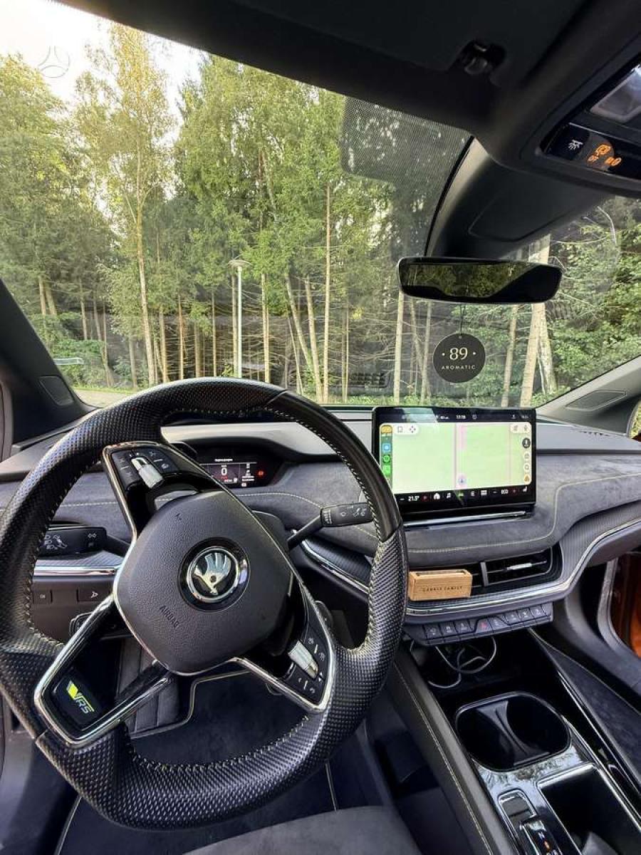 Oranžs Skoda Enyaq 2023 Klaipėda, ar dzinēja tilpumu 0.00 L un nobraukumu 125 tūkst. km par 38800 €, foto 13 vietnē AUTOMOTO.COM.LV