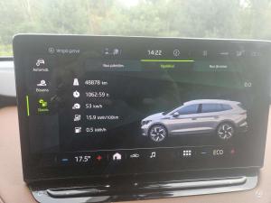 White Skoda Enyaq 2022 in Palanga, with an engine capacity of 0.00 L and mileage of 59 thousand km for 22750 €, photo 14 on AUTOMOTO.COM.LV