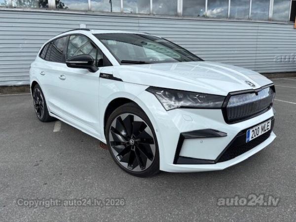White Skoda Enyaq 2023 in Tallinn, with an engine capacity of 0.00 L and mileage of 100 thousand km for 35600 €, photo 2 on AUTOMOTO.COM.LV