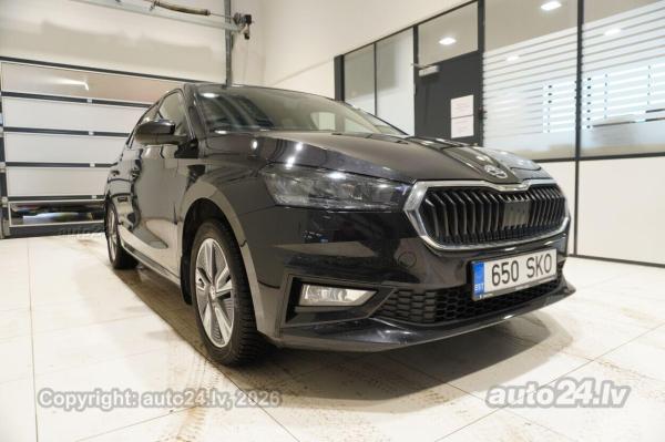 Black Skoda Fabia 2023 in Tallinn, with an engine capacity of 1.50 L and mileage of 38 thousand km for 17900 €, photo 4 on AUTOMOTO.COM.LV