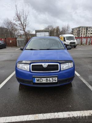 Blue Skoda Fabia 2003 in Riga, with an engine capacity of 1.40 L and mileage of 247 thousand km for 1600 €, photo  on AUTOMOTO.COM.LV