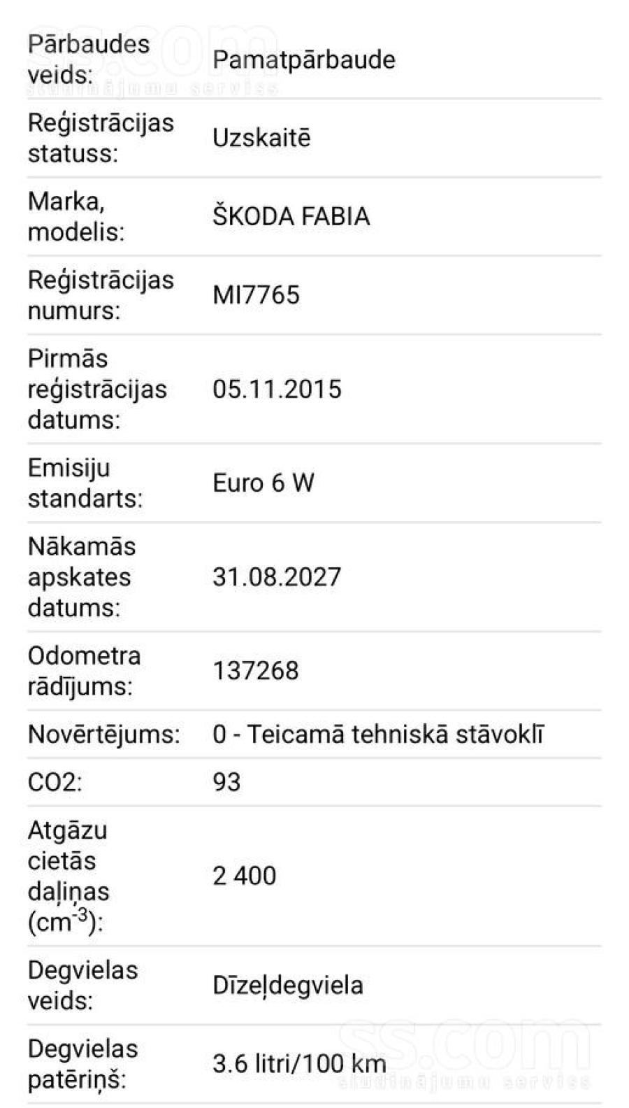 Синий Шкода Фабия 2015 в Рига, объемом двигателя 1.40 л и пробегом 130 тыс. км за 5900 €, фото 19 на AUTOMOTO.COM.LV