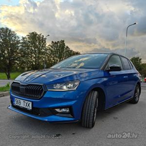 Blue Skoda Fabia 2023 in Tallinn, with an engine capacity of 1.50 L and mileage of 37 thousand km for 19950 €, photo 3 on AUTOMOTO.COM.LV