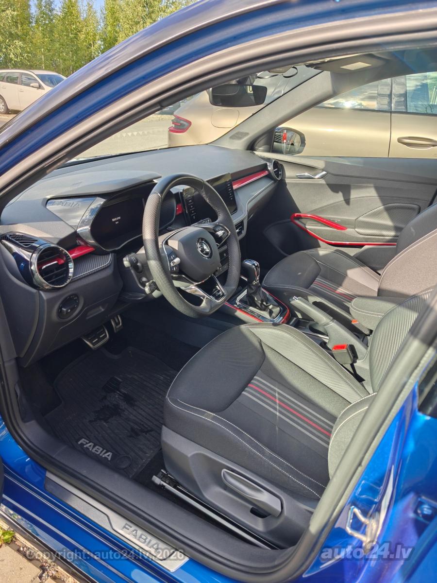 Blue Skoda Fabia 2023 in Tallinn, with an engine capacity of 1.50 L and mileage of 37 thousand km for 19950 €, photo 10 on AUTOMOTO.COM.LV