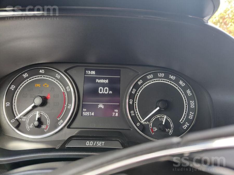 Blue Skoda Fabia 2023 in Dobele, with an engine capacity of 1.00 L and mileage of 51 thousand km for 12500 €, photo 10 on AUTOMOTO.COM.LV