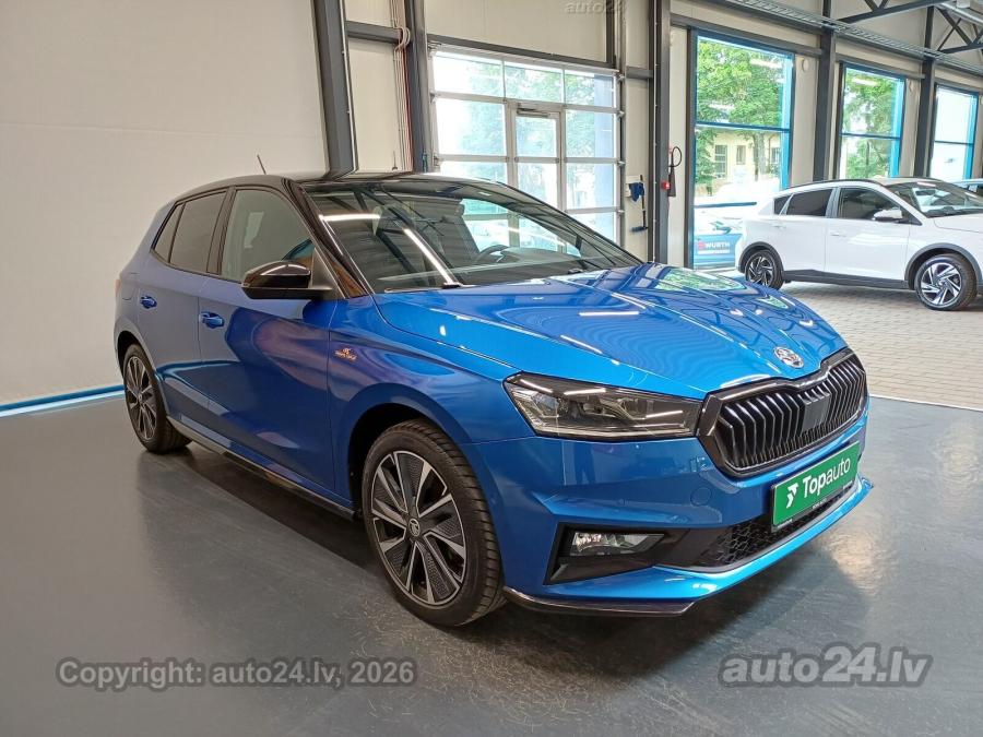 Blue Skoda Fabia 2024 in Tallinn, with an engine capacity of 1.50 L and mileage of 29 thousand km for 21900 €, photo 3 on AUTOMOTO.COM.LV