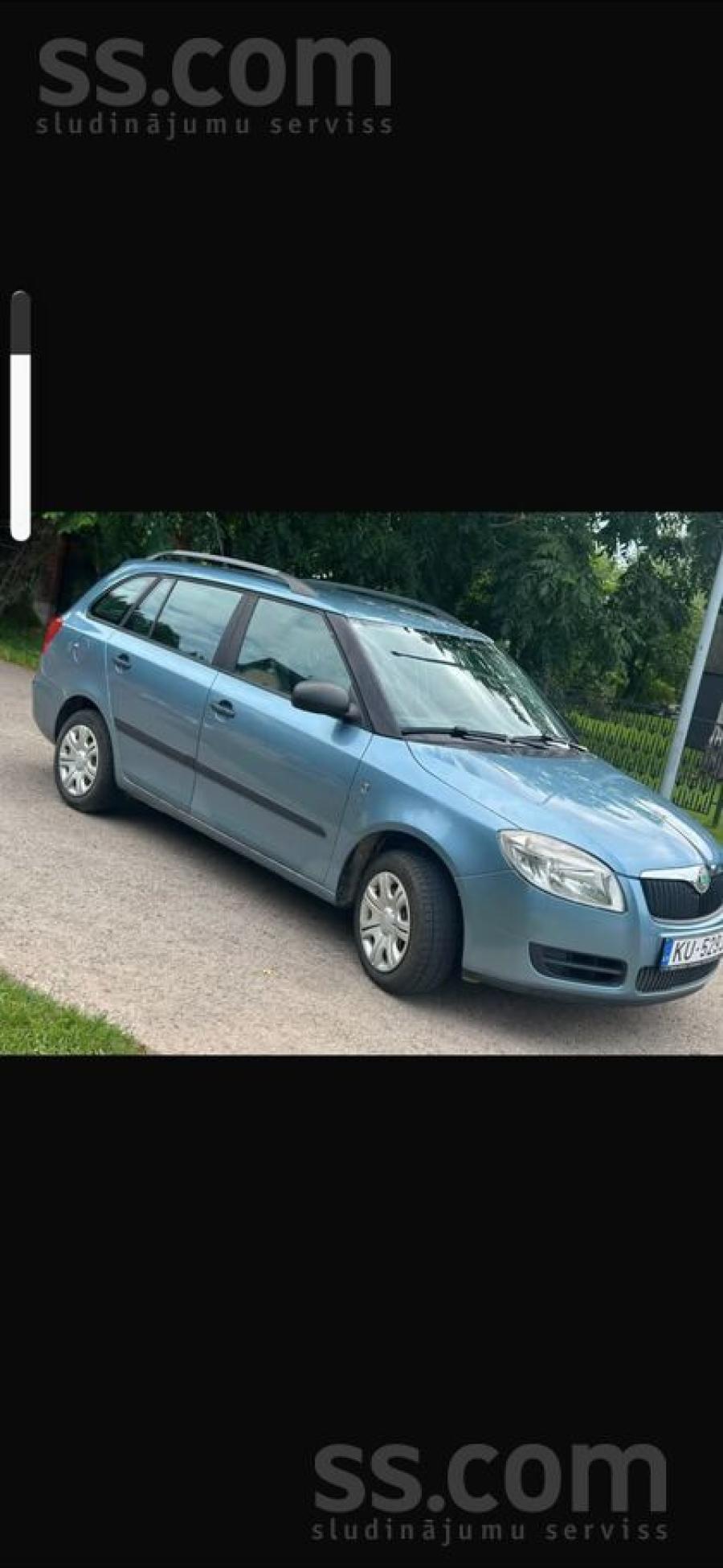 Blue Skoda Fabia 2008 in Riga, with an engine capacity of 1.20 L and mileage of 238 thousand km for 1050 €, photo 3 on AUTOMOTO.COM.LV
