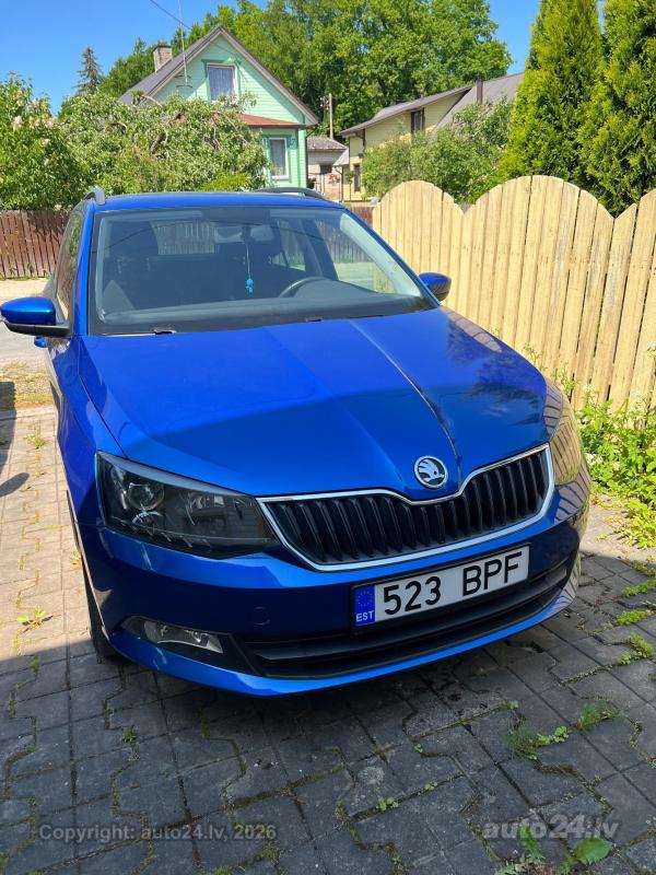 Blue Skoda Fabia 2015 in Viljandi, with an engine capacity of 1.20 L and mileage of 64 thousand km for 9200 €, photo 1 on AUTOMOTO.COM.LV