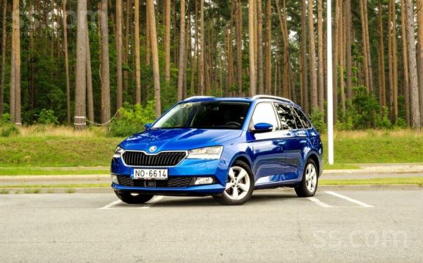 Blue Skoda Fabia 2019 in Riga, with an engine capacity of 1.00 L and mileage of 169 thousand km for 8590 €, photo 1 on AUTOMOTO.COM.LV