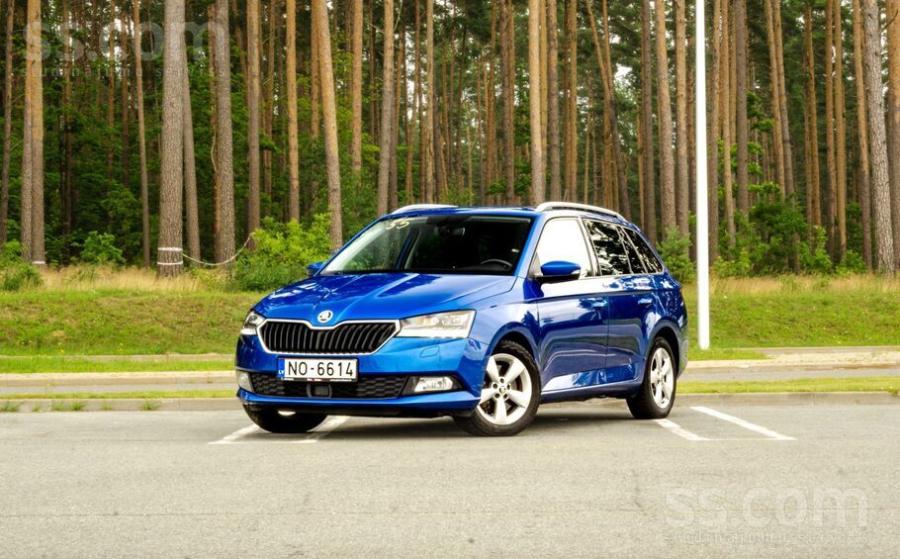 Blue Skoda Fabia 2019 in Riga, with an engine capacity of 1.00 L and mileage of 169 thousand km for 8590 €, photo 1 on AUTOMOTO.COM.LV