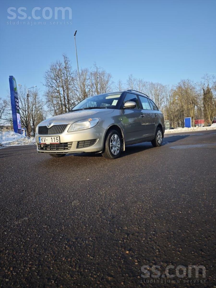 Brown Skoda Fabia 2014 in Riga, with an engine capacity of 1.60 L and mileage of 166 thousand km for 2950 €, photo 1 on AUTOMOTO.COM.LV