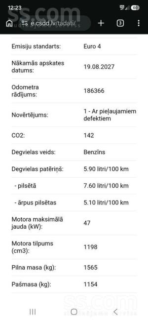 Zaļš Skoda Fabia 2005 Rīga, ar dzinēja tilpumu 1.20 L un nobraukumu 186 tūkst. km par 1470 €, foto 3 vietnē AUTOMOTO.COM.LV
