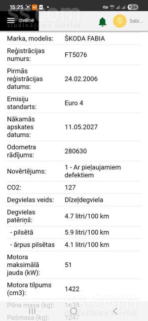 Zaļš Skoda Fabia 2006 Rīga, ar dzinēja tilpumu 1.40 L un nobraukumu 0 tūkst. km par 650 €, foto 30 vietnē AUTOMOTO.COM.LV