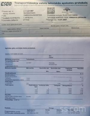 Серый Шкода Фабия 2008 в Рига, объемом двигателя 1.90 л и пробегом 277 тыс. км за 1588 €, фото 14 на AUTOMOTO.COM.LV