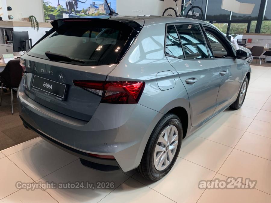 Grey Skoda Fabia 2026 in Rakvere, with an engine capacity of 1.00 L and mileage of 0 thousand km for 21660 €, photo 4 on AUTOMOTO.COM.LV