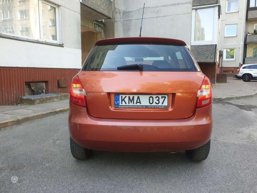 Oranžs Skoda Fabia 2009 Viļņa, ar dzinēja tilpumu 1.20 L un nobraukumu 156 tūkst. km par 850 €, foto 7 vietnē AUTOMOTO.COM.LV