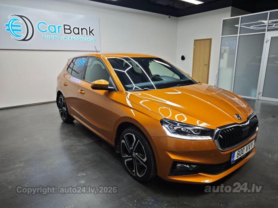 Orange Skoda Fabia 2023 in Tallinn, with an engine capacity of 1.50 L and mileage of 35 thousand km for 17990 €, photo 3 on AUTOMOTO.COM.LV