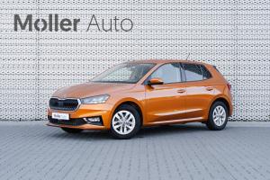 Orange Skoda Fabia 2023 in Marupe, with an engine capacity of 1.00 L and mileage of 41 thousand km for 15900 €, photo  on AUTOMOTO.COM.LV