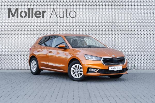 Orange Skoda Fabia 2023 in Marupe, with an engine capacity of 1.00 L and mileage of 41 thousand km for 15900 €, photo 2 on AUTOMOTO.COM.LV