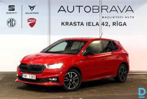 Sarkans Skoda Fabia 2023 Rīga, ar dzinēja tilpumu 1.00 L un nobraukumu 80 tūkst. km par 16490 €, foto  vietnē AUTOMOTO.COM.LV