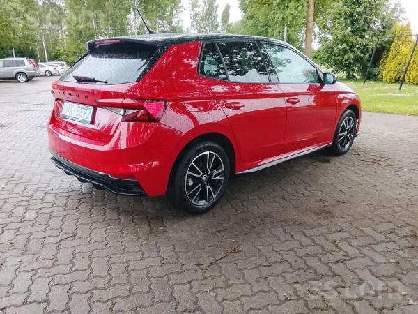 Red Skoda Fabia 2024 in Valmiera, with an engine capacity of 1.00 L and mileage of 61 thousand km for 18500 €, photo 3 on AUTOMOTO.COM.LV