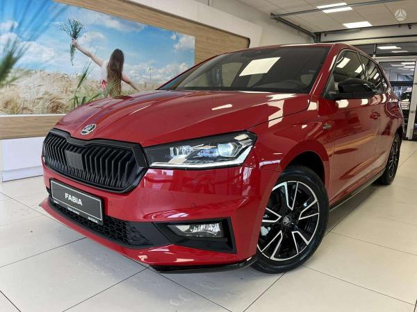 Red Skoda Fabia 2026 in Kaunas, with an engine capacity of 1.00 L and mileage of 5 thousand km for 22900 €, photo 1 on AUTOMOTO.COM.LV