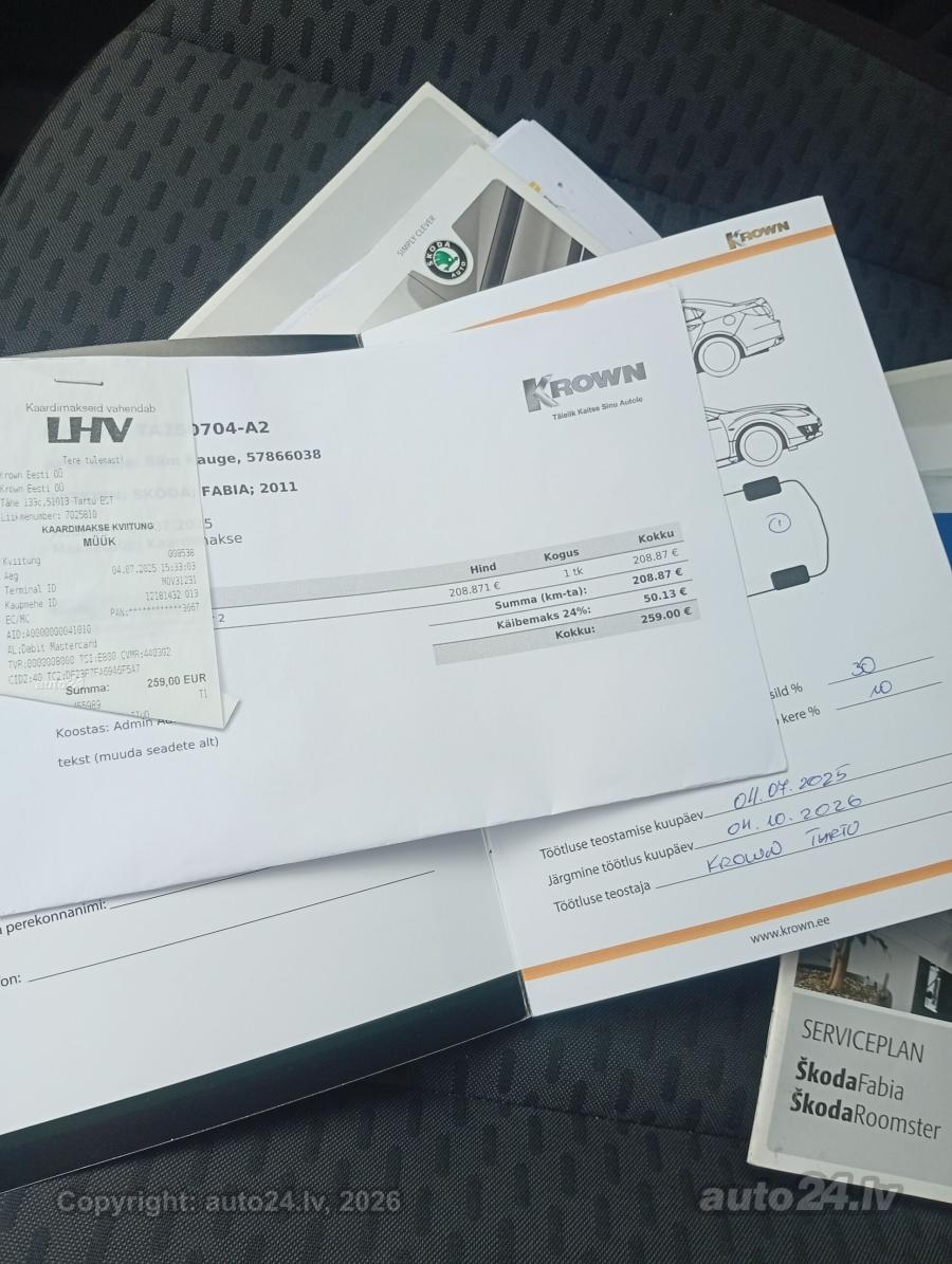 Skoda Fabia 2011 Veru, ar dzinēja tilpumu 1.20 L un nobraukumu 310 tūkst. km par 3900 €, foto 15 vietnē AUTOMOTO.COM.LV