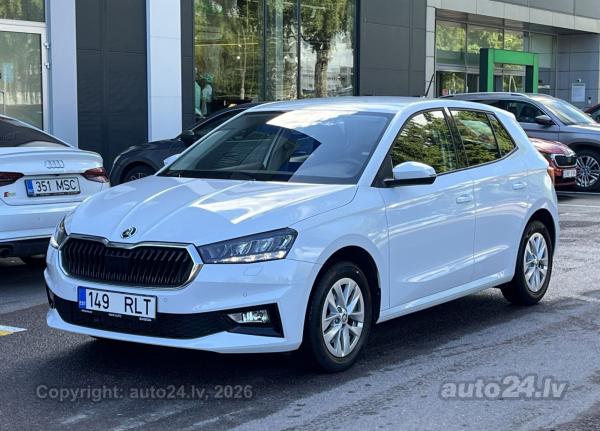 White Skoda Fabia 2024 in Tallinn, with an engine capacity of 1.00 L and mileage of 31 thousand km for 17490 €, photo 1 on AUTOMOTO.COM.LV