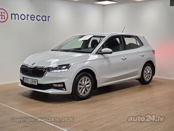White Skoda Fabia 2025 in Tallinn, with an engine capacity of 1.00 L and mileage of 11 thousand km for 18900 €, photo 1 on AUTOMOTO.COM.LV