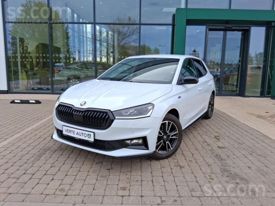 White Skoda Fabia 2026 in Riga, with an engine capacity of 1.00 L and mileage of 9 thousand km for 21900 €, photo 1 on AUTOMOTO.COM.LV