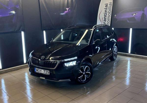 Black Skoda KAMIQ 2023 in Vilnius, with an engine capacity of 1.00 L and mileage of 69 thousand km for 16500 €, photo 1 on AUTOMOTO.COM.LV