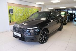 Black Skoda KAMIQ 2024 in Vilnius, with an engine capacity of 1.50 L and mileage of 57 thousand km for 23700 €, photo  on AUTOMOTO.COM.LV