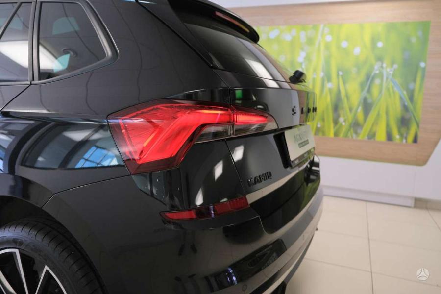 Black Skoda KAMIQ 2024 in Vilnius, with an engine capacity of 1.50 L and mileage of 57 thousand km for 23700 €, photo 28 on AUTOMOTO.COM.LV