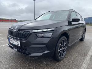Black Skoda KAMIQ 2024 in Vilnius, with an engine capacity of 1.50 L and mileage of 40 thousand km for 25800 €, photo  on AUTOMOTO.COM.LV