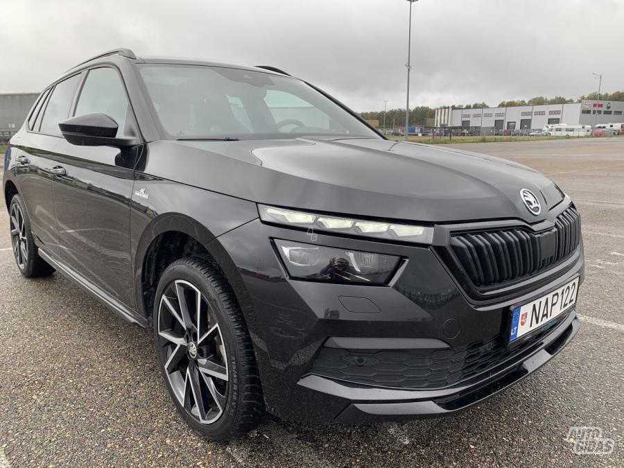 Black Skoda KAMIQ 2024 in Vilnius, with an engine capacity of 1.50 L and mileage of 40 thousand km for 25800 €, photo 4 on AUTOMOTO.COM.LV