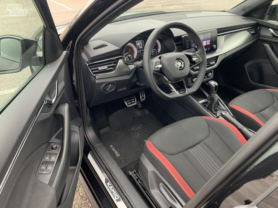 Black Skoda KAMIQ 2024 in Vilnius, with an engine capacity of 1.50 L and mileage of 40 thousand km for 25800 €, photo 11 on AUTOMOTO.COM.LV