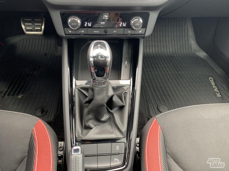 Black Skoda KAMIQ 2024 in Vilnius, with an engine capacity of 1.50 L and mileage of 40 thousand km for 25800 €, photo 16 on AUTOMOTO.COM.LV