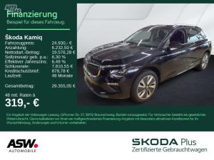 Melns Skoda KAMIQ 2025 Kauņa, ar dzinēja tilpumu 1.00 L un nobraukumu 19 tūkst. km par 27909 €, foto  vietnē AUTOMOTO.COM.LV