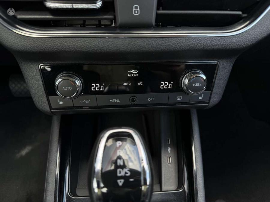 Black Skoda KAMIQ 2023 in Vilnius, with an engine capacity of 1.00 L and mileage of 82 thousand km for 17545 €, photo 27 on AUTOMOTO.COM.LV