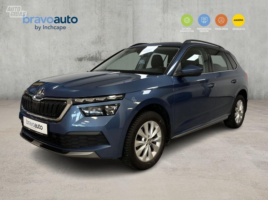 Blue Skoda KAMIQ 2019 in Vilnius, with an engine capacity of 1.00 L and mileage of 89 thousand km for 17777 €, photo 1 on AUTOMOTO.COM.LV