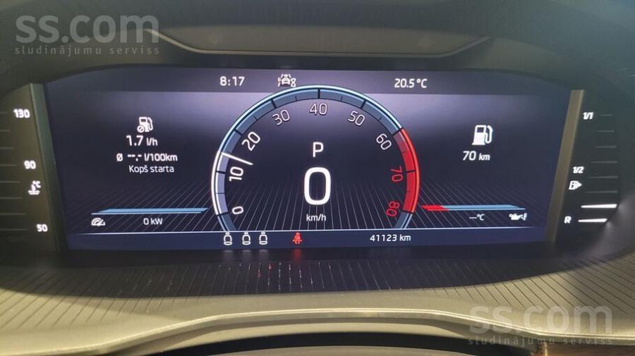 Blue Skoda KAMIQ 2022 in Riga, with an engine capacity of 1.50 L and mileage of 41 thousand km for 20490 €, photo 15 on AUTOMOTO.COM.LV