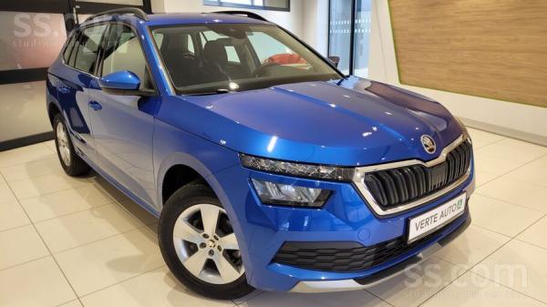 Blue Skoda KAMIQ 2023 in Riga, with an engine capacity of 1.00 L and mileage of 62 thousand km for 17990 €, photo 1 on AUTOMOTO.COM.LV