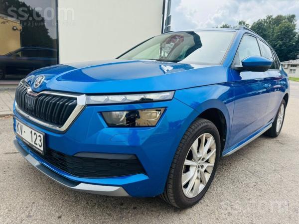 Blue Skoda KAMIQ 2023 in Riga, with an engine capacity of 1.00 L and mileage of 24 thousand km for 20700 €, photo 1 on AUTOMOTO.COM.LV