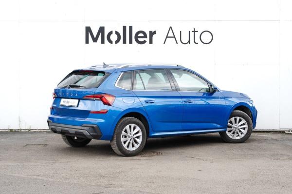 Blue Skoda KAMIQ 2024 in Riga, with an engine capacity of 1.00 L and mileage of 26 thousand km for 21950 €, photo 4 on AUTOMOTO.COM.LV