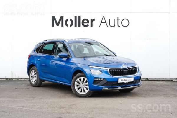 Blue Skoda KAMIQ 2024 in Riga, with an engine capacity of 1.00 L and mileage of 26 thousand km for 21950 €, photo 2 on AUTOMOTO.COM.LV