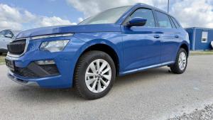 Blue Skoda KAMIQ 2025 in Siauliai, with an engine capacity of 1.50 L and mileage of 3 thousand km for 18950 €, photo  on AUTOMOTO.COM.LV