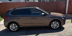 Brown Skoda KAMIQ 2020 in Tallinn, with an engine capacity of 1.50 L and mileage of 44 thousand km for 17000 €, photo  on AUTOMOTO.COM.LV
